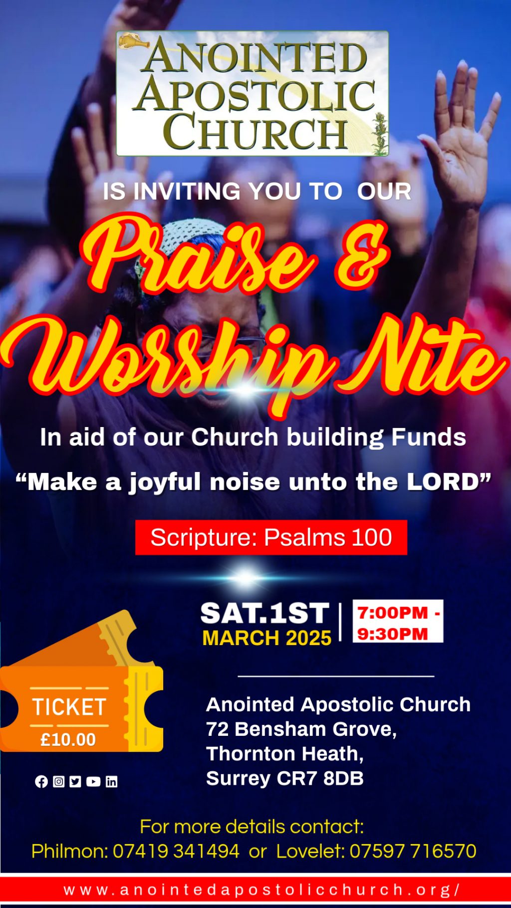 Praise & Worship Nite – Anointed Apostolic Church